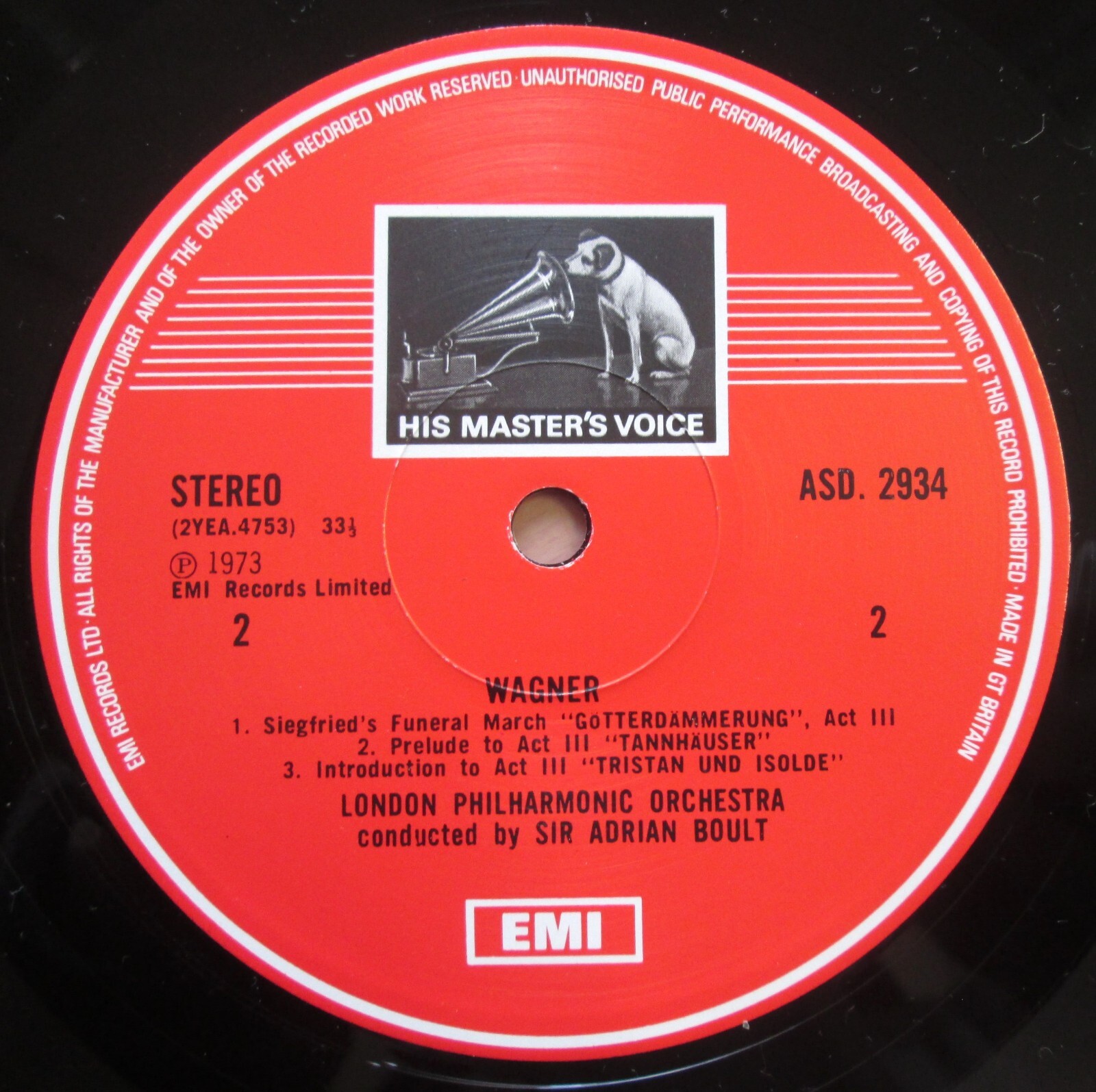 ASD 2934 ED1 Sir Adrian Conducts Wagner Volume 2 Sir Adrian Boult NEAR ...