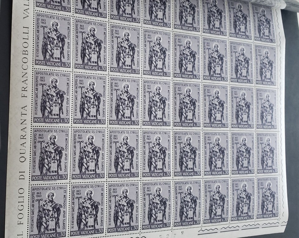 EXC VATICAN 76 FULL SHEETS PAGES LIRA CURRENCY STAMPS BOOK COLLECTION ...