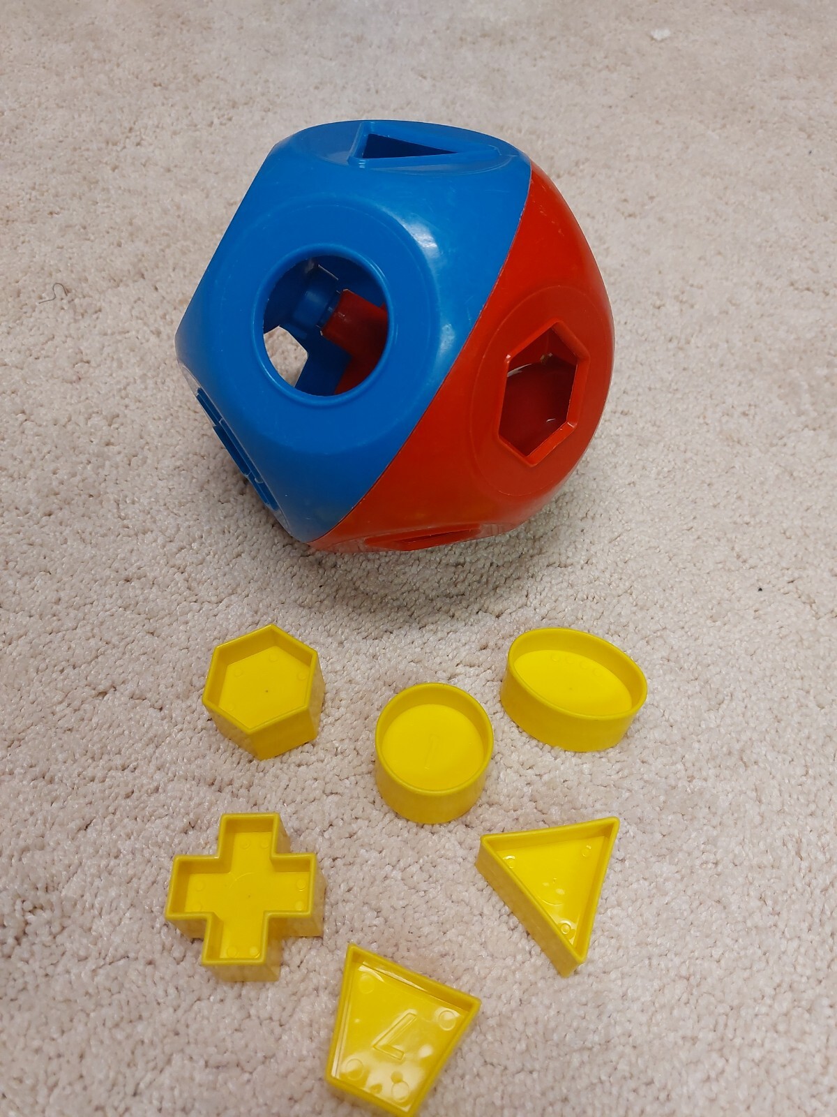 Vintage Tupperware Shape-O-Ball Toy Shape Sorter with 6 Shapes ...