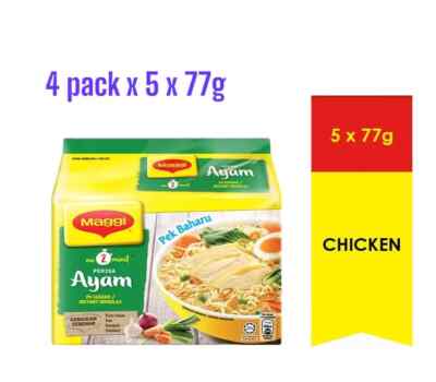 Maggi 2 Minutes 4 pack 77g x5 Chicken flavored maggi | eBay