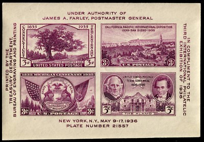 USA, SCOTT # 778, MINI SHEET, UNPERF, MNH, YEAR 1936, ENGRAVED, VERY ...