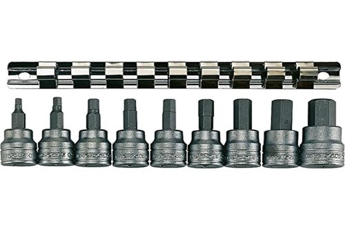 Teng Tools 3/8" Hex Bit Socket Clip Rail Set 9 Pieces | eBay UK