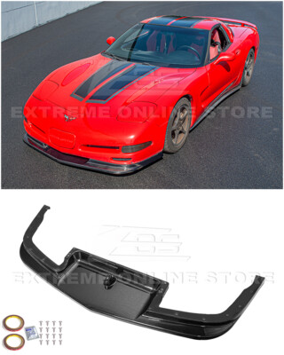For 97-04 Corvette C5 Carbon Fiber Performance Front Bumper Vented Lip ...