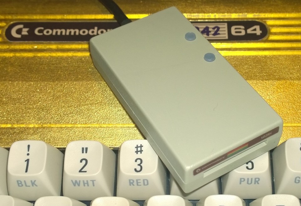 C64c Cream SD2IEC Commodore 1541 Disk Drive Emulator SD Card Reader C64 ...
