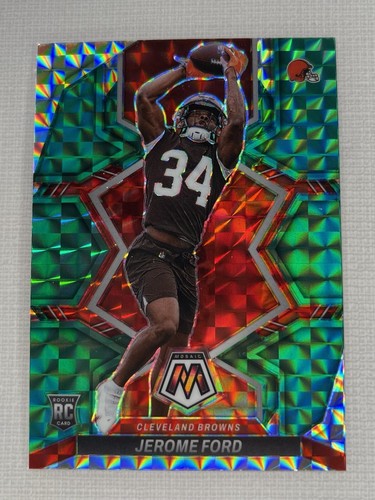 Jerome Ford 2022 Panini Mosaic Green Prizm RC #353 Browns | eBay