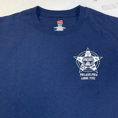 PHILADELPHIA POLICE LODGE FIVE POLICE DEPT TEE T SHIRT Mens S Back the ...