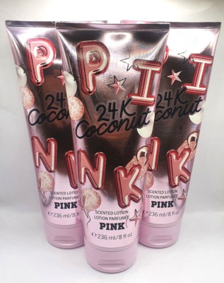 VICTORIA'S SECRET PINK 24K COCONUT BODY LOTION 8.0 OZ (SET OF 3) | eBay
