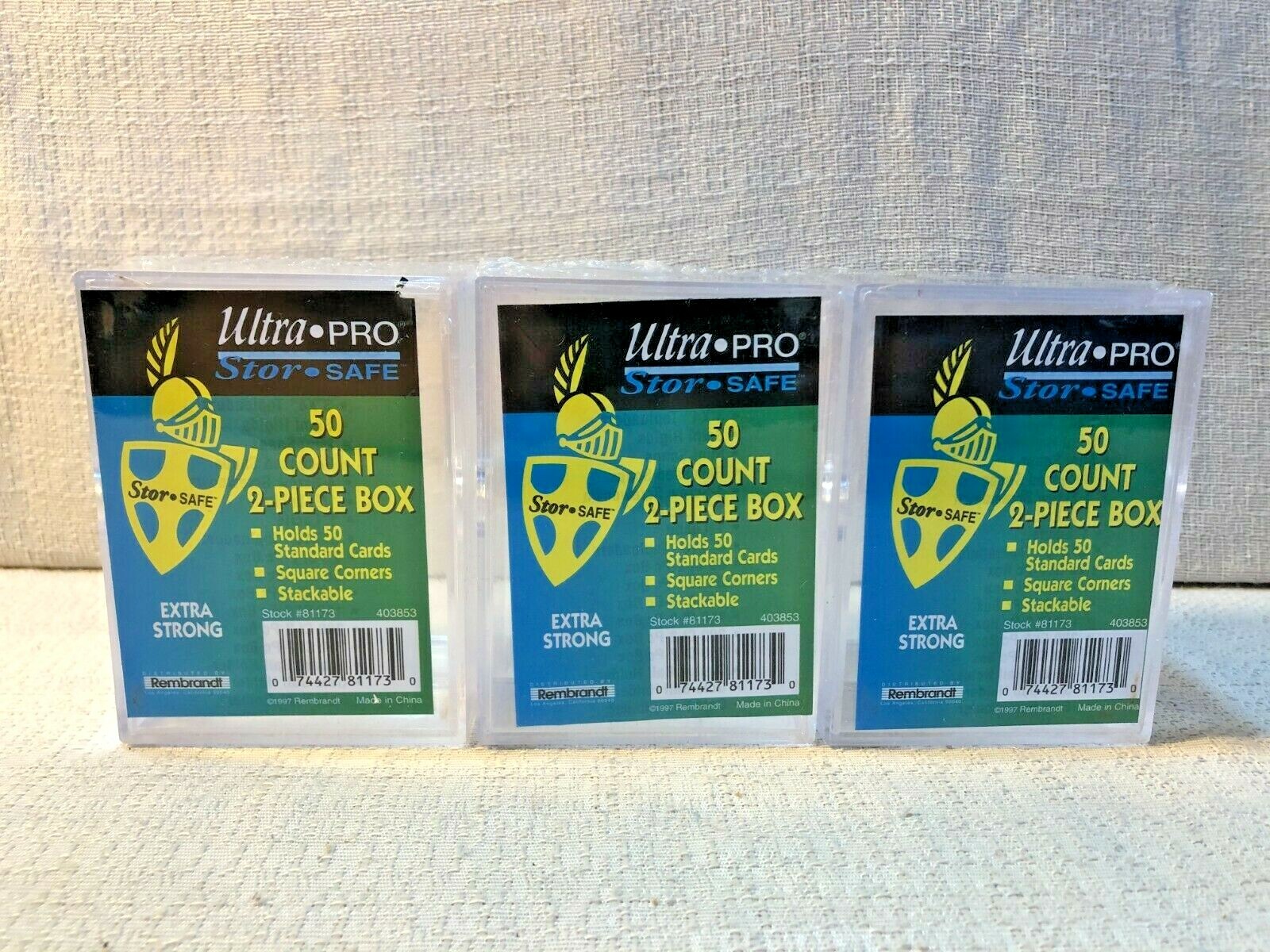 (3) Ultra Pro Stor Safe 50 Count 2 Piece Display Card Case Holder New ...