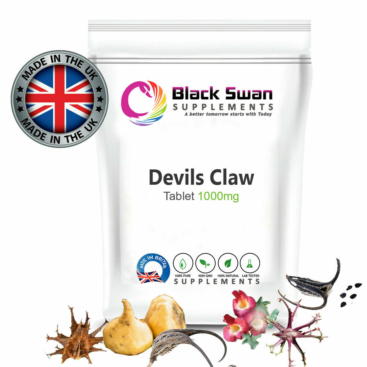 180 Devils Claw Tablets Humans 1000mg Supplement High Strength ...