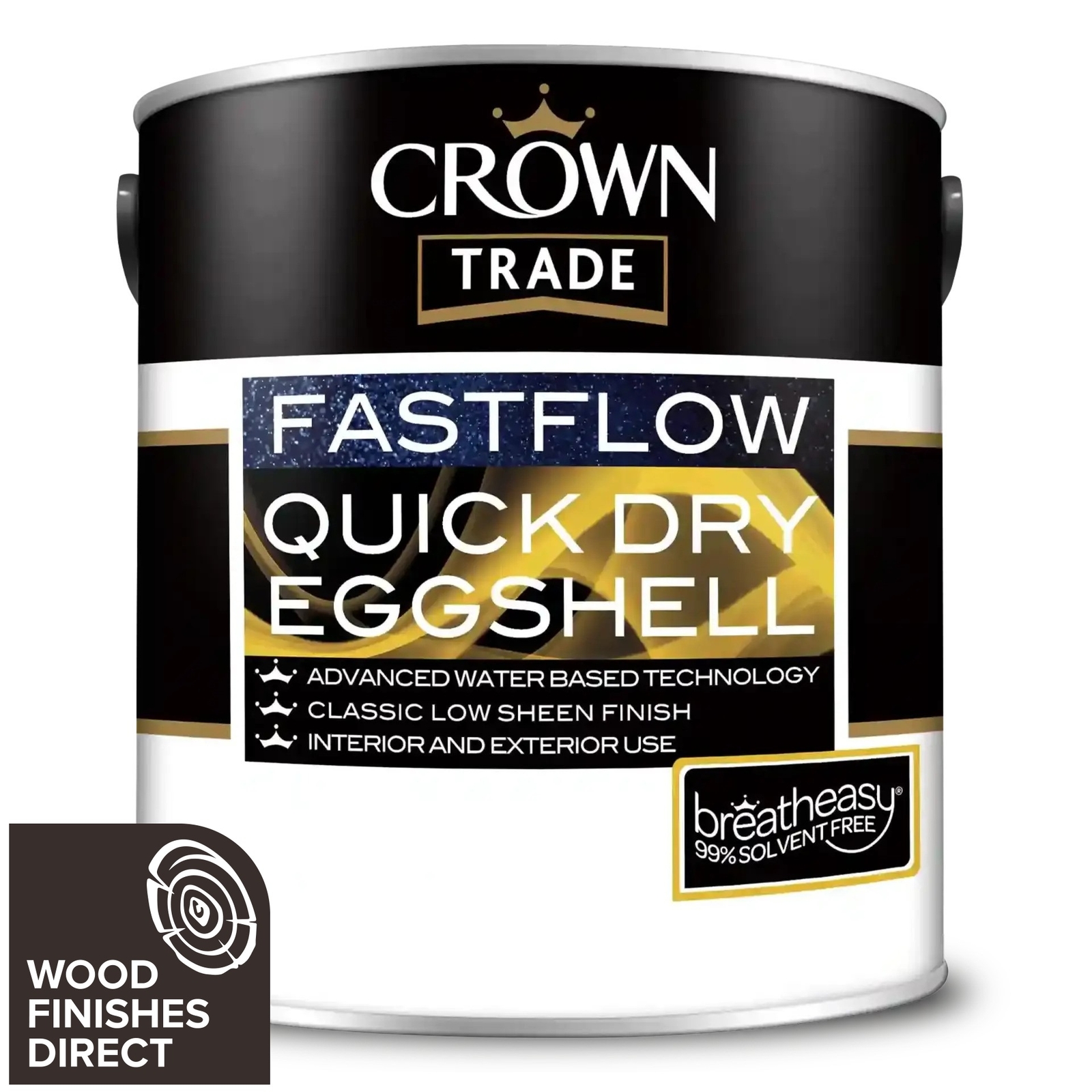 Crown Trade Fastflow Quick Dry Eggshell - Tough & Durable - 1L &2.5L ...