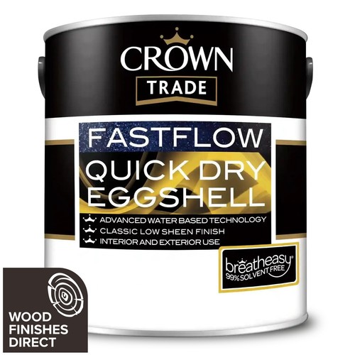 Crown Trade Fastflow Quick Dry Eggshell - Tough & Durable - 1L &2.5L ...
