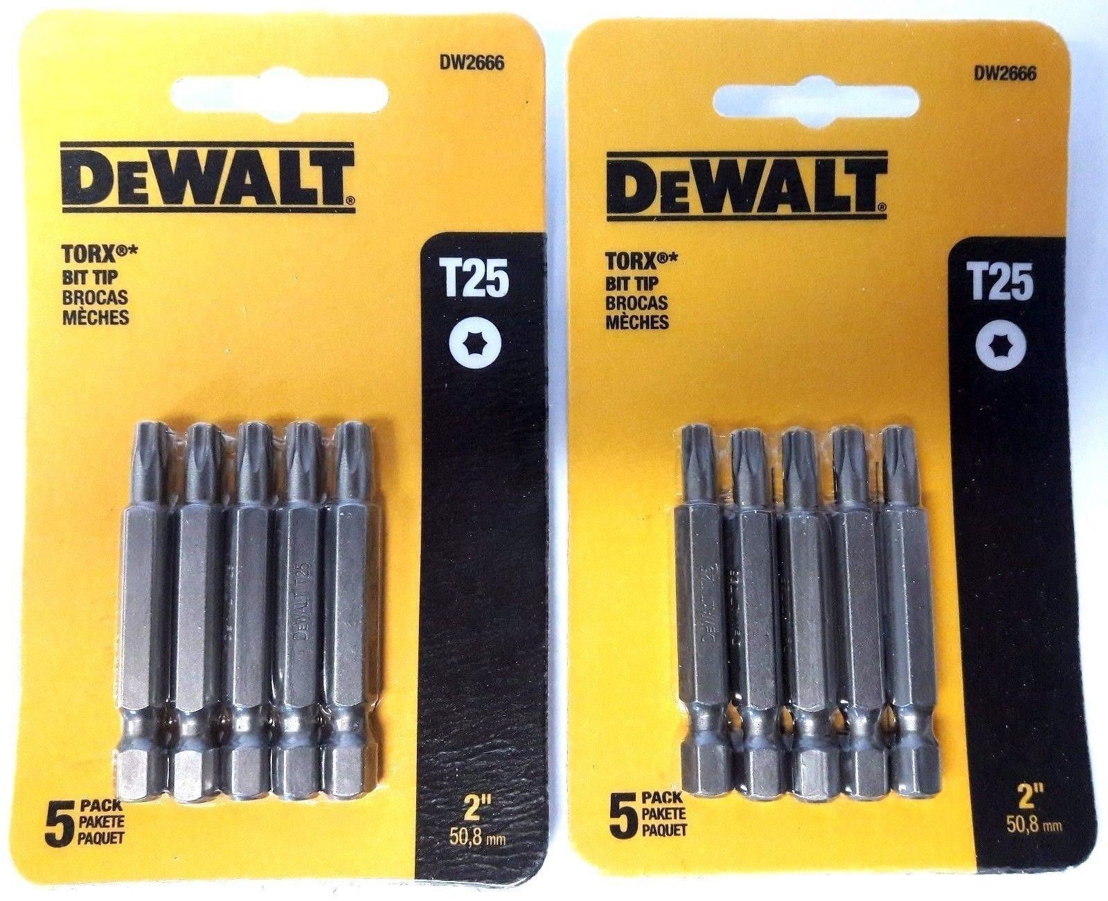 "DeWalt Torx T25 2 Inch Bit Tip, Pack of 5" for sale online | eBay