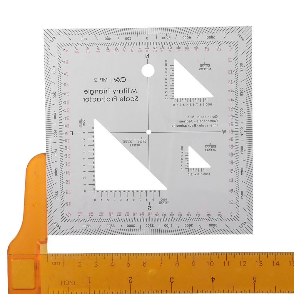 6-inch Military Protractor Transparent Training Military Surveying ...