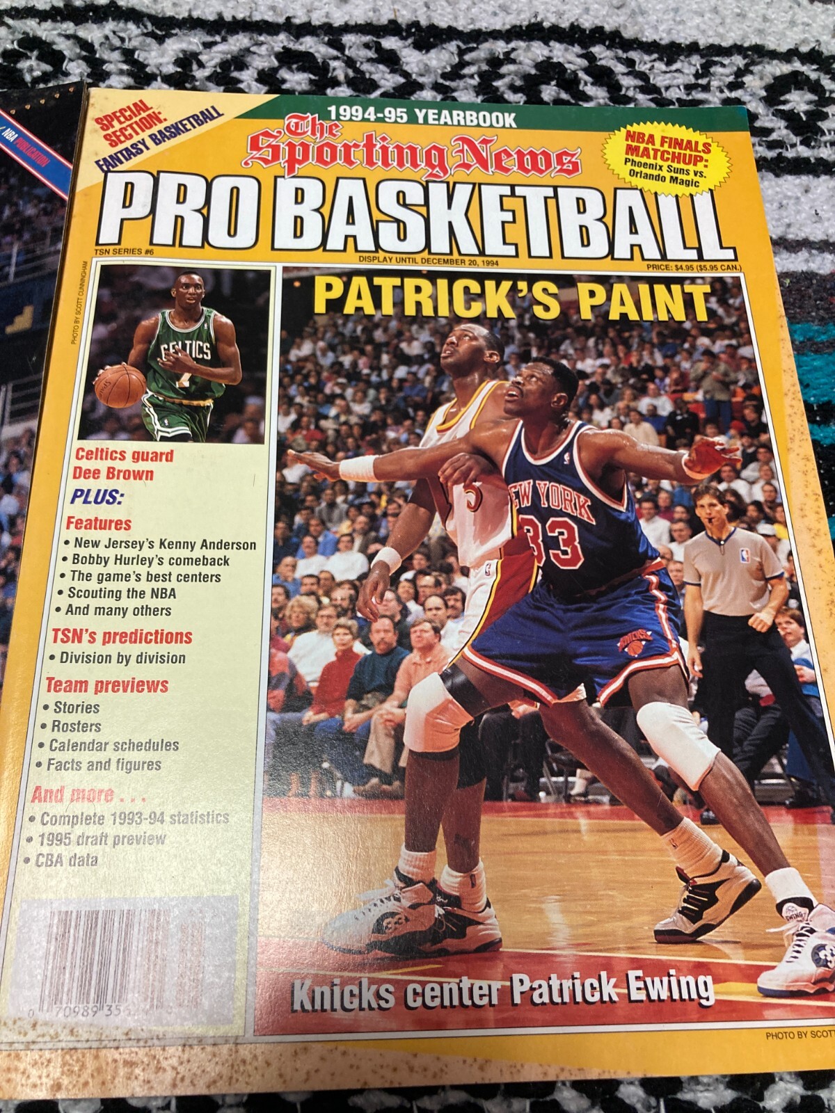 1994-95 NBA Basketball Vintage Magazines Hoop/Sporting News Ewing ...