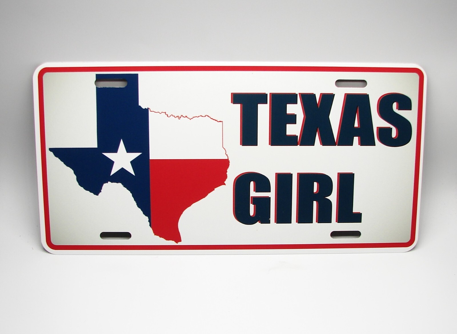 TEXAS GIRL METAL CAR LICENSE PLATE.TEXAS STATE FLAG MAP CAR LICENSE ...