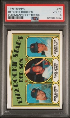 1972 Topps 1972 Rookie Stars Carlton Fisk, Cecil Cooper, Mike Garman ...