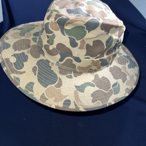 AUSTRALIAN BUSH CAMOUFLAGE GREEN/BROWNS WIDE RIM OUTDOOR HAT ONE SIZE ...