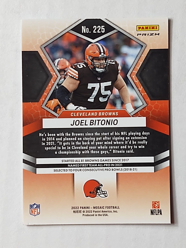 2022 PANINI MOSAIC SILVER JOEL BITONIO #225 FOOTBALL CARD | eBay