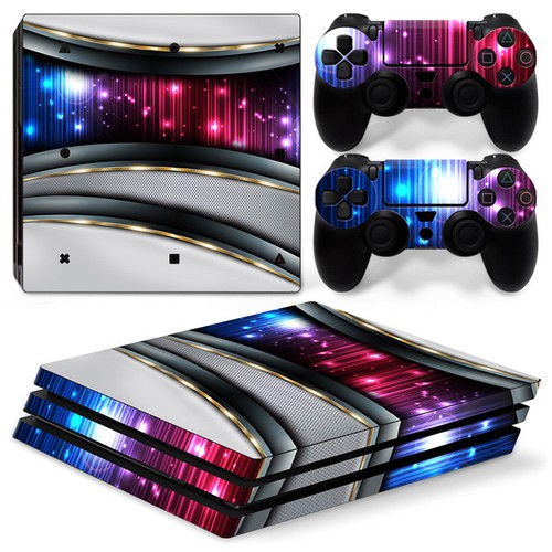PS4 Pro Playstation 4 Console Skin Decal Sticker Silver Galaxy Custom ...