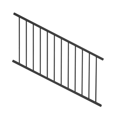 Deckorators Aluminum Classic 6 ft. x 36 in. Textured Black Stair Rail ...