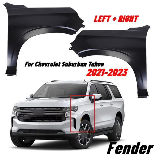 Primed Front Left+Right Fender 84384210 For Chevy Suburban Tahoe 2021 ...