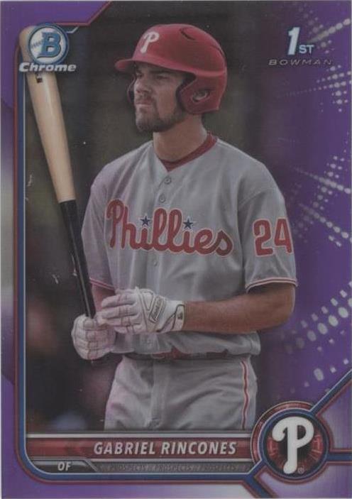 2022 Bowman Draft - Chrome Gabriel Rincones #BDC-142 Purple Refractor ...