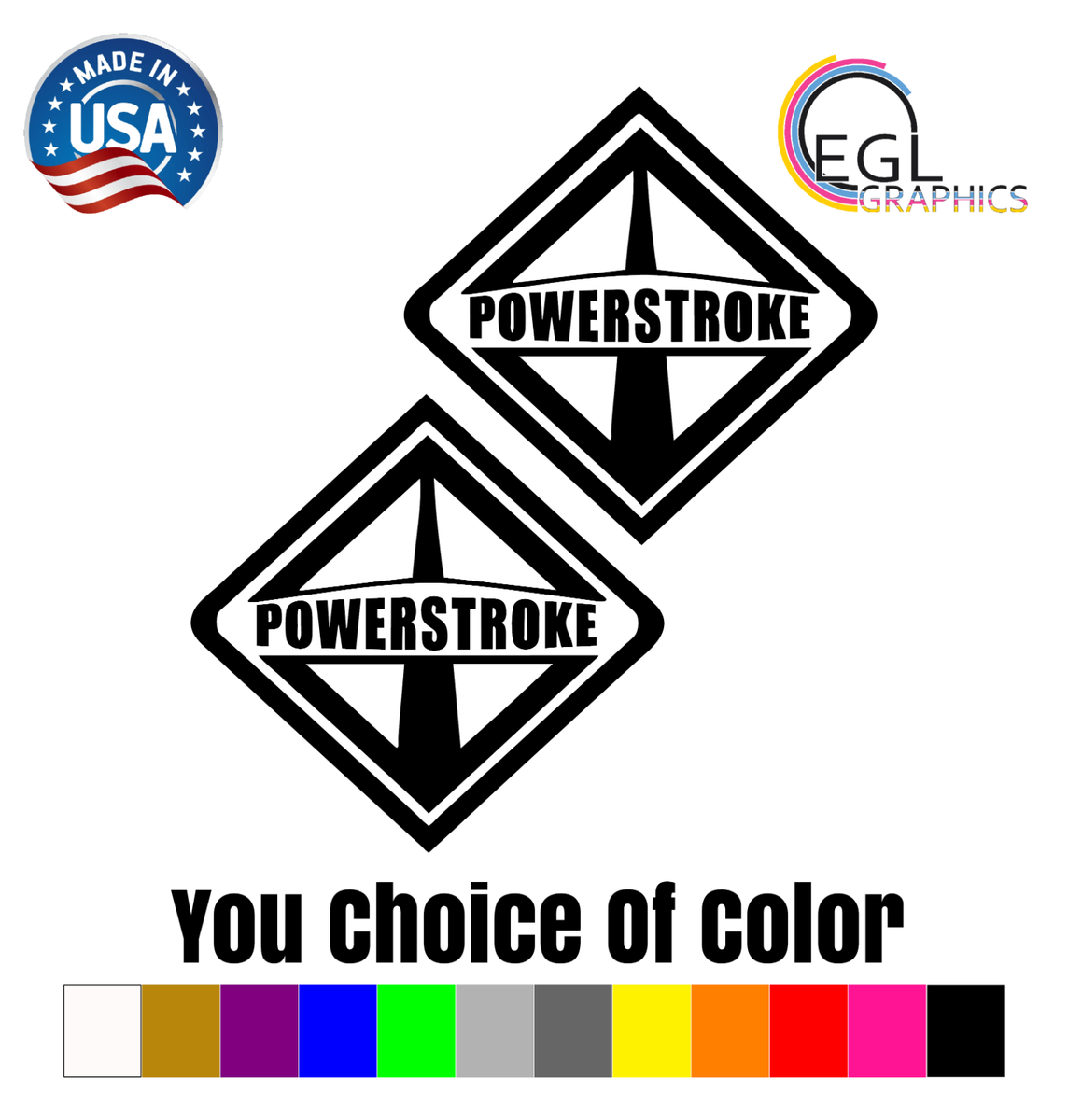 Logo International De Ford Powerstroke CAST ALUMINUM EMBLEMS