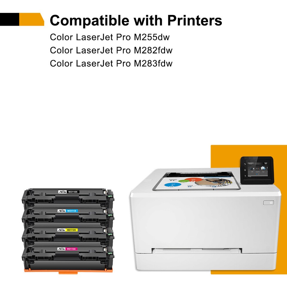 206A 206X Toner Set For HP Color Laserjet Pro MFP M283fdw M283cdw ...