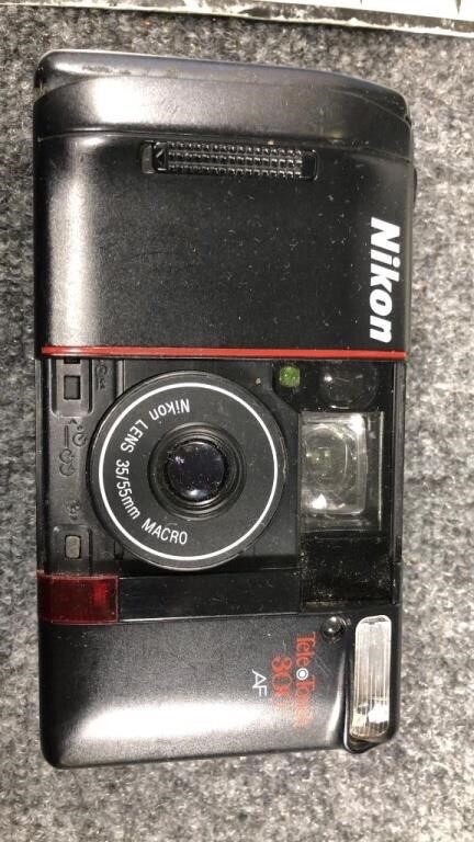 Nikon Tele Touch 300 AF Point & Shoot 35mm Film Camera 35-55mm Macro ...