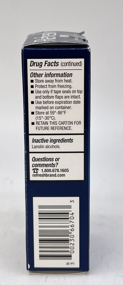 Refresh PM Lubricant Eye Ointment Nighttime Dryness Relief Drops 0.12 ...