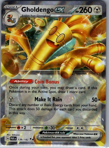 Gholdengo ex 139/182 SV04: Paradox Rift - Pokemon Card - NM | eBay