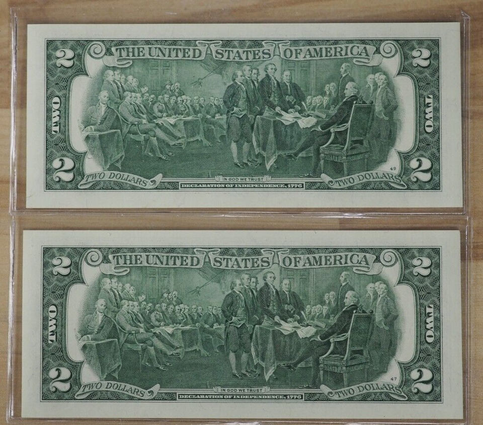 2019 Birth Year $2 Two Dollar Bill Consecutive Serial Numbers! Perfect ...
