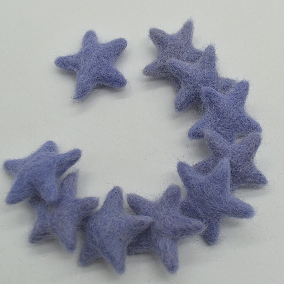 100% Wool Felt Stars- 3cm – 10 pcs - Pick from 90 Colours – Craft ...