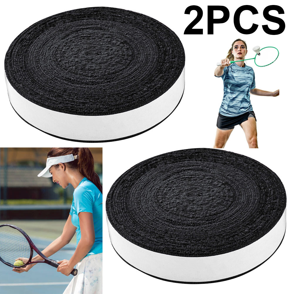 2Pcs 10m Badminton Tennis Racket Overgrips Anti Skid Towel Glue Grip ...