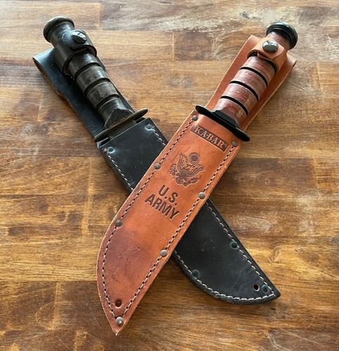 Genuine U.S.A. Made Camillus NY + KA-BAR NY Fixed Blade Combat Fighting ...