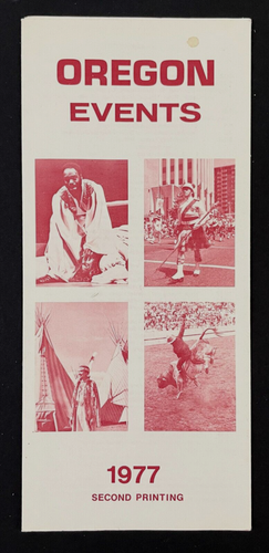 1977 Oregon State Events Schedule VTG Travel Brochure Parades Festivals ...