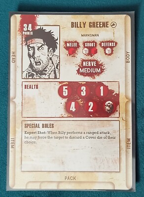 Billy Greene Marksmen The Walking Dead Character Card All Out War ...