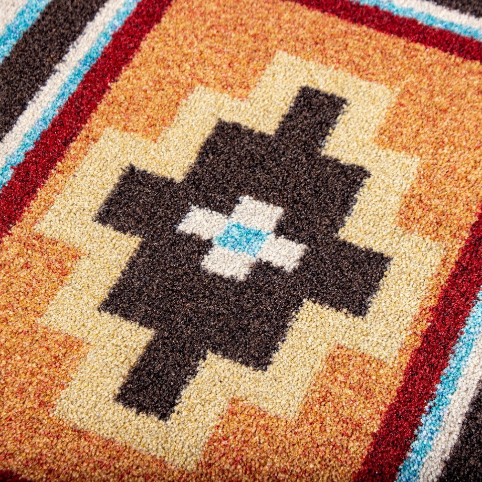 Old Crow Rust Southwestern Rustic Lodge Nylon Country Cabin Rug 8 ...