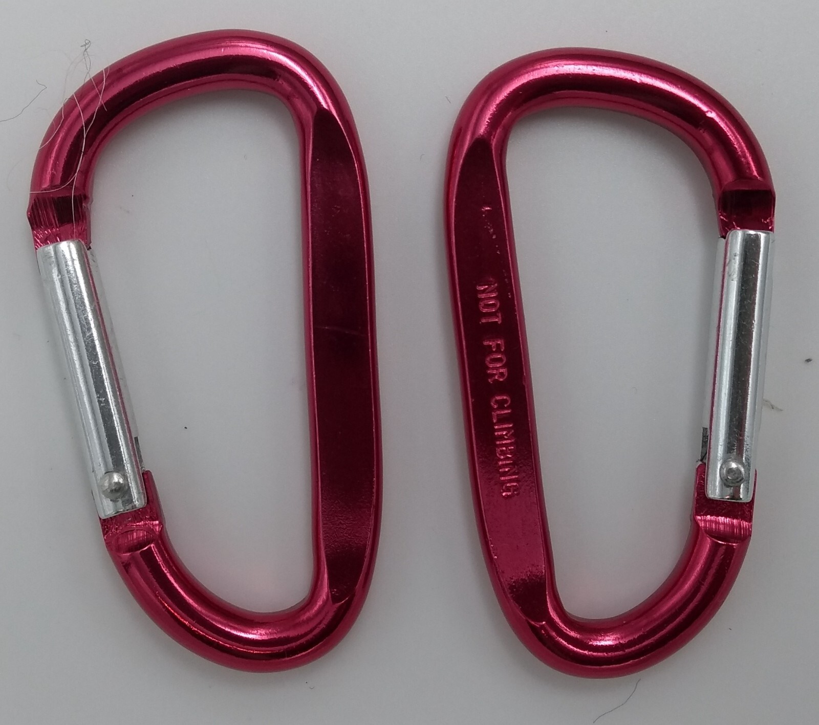 2 X 60mm RED Aluminium Snap Hook Clip Carabiner Strong Karabiner | eBay UK