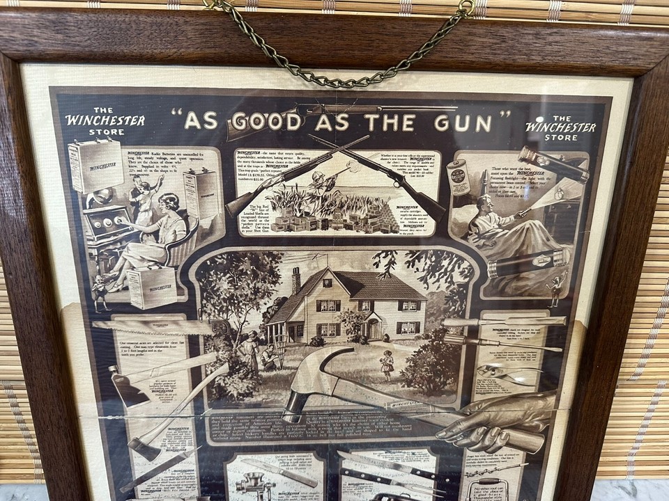 Framed 1926 The Winchester Store "As Good as the Gun" Flyer - West ...