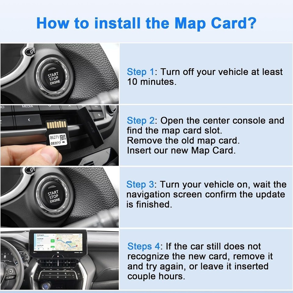 🔥2025 Maps Updated 86271 0E077 Navigation GPS SD Card For Toyota Prius ...