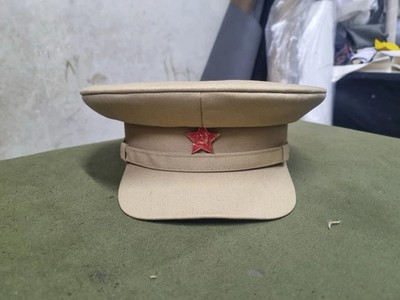 WWII Soviet Russian Commander Visor Hat – Red Army Officer Cap Replica ...