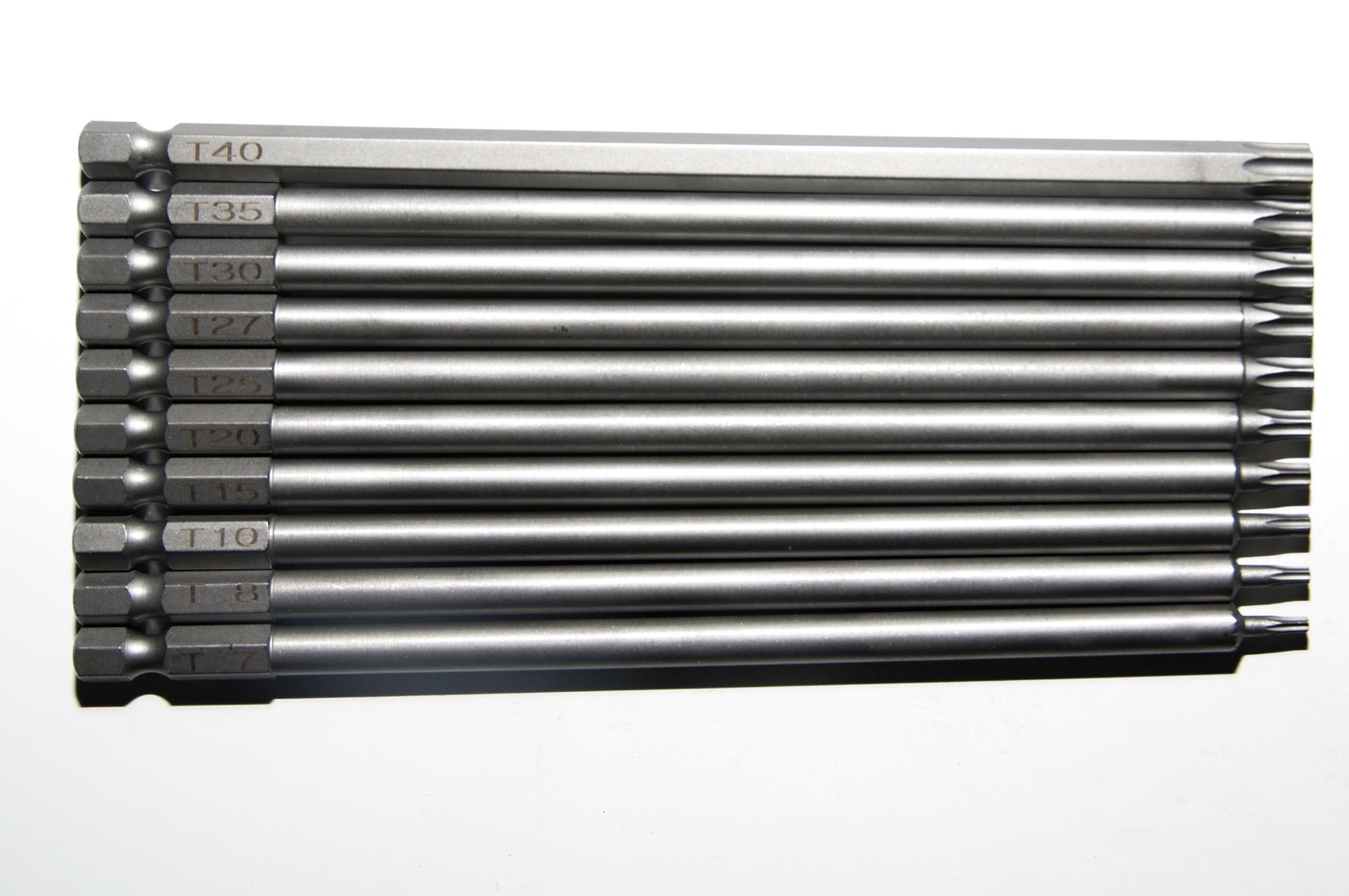 10pc 150mm Torx Drill Bit Hex - T40, T35, T30, T27, T25, T20, T15, T10 ...