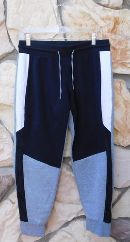 Sweat Pants Black White Gray Draw String Mesh Workout Exercise Jogging ...