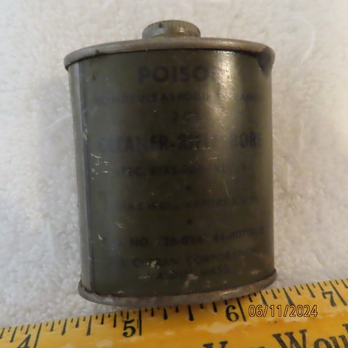 Vintage WW2 US Navy Rifle Bore Cleaner Oil Can | eBay