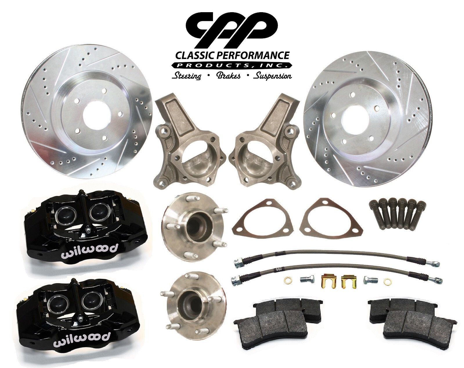 64-72 Chevelle C7 Corvette Hub 13" Disc Brake Kit 2" Tall Spindle ...