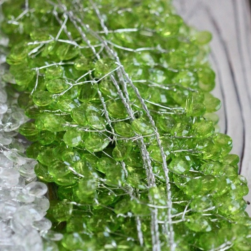 Acrylic Crystal Bead Flower Branch String Bridal Headdress Wedding ...