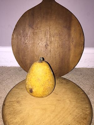 Early Antique Italian Alabaster Stone Fruit Yellow Pear With Bruise ...