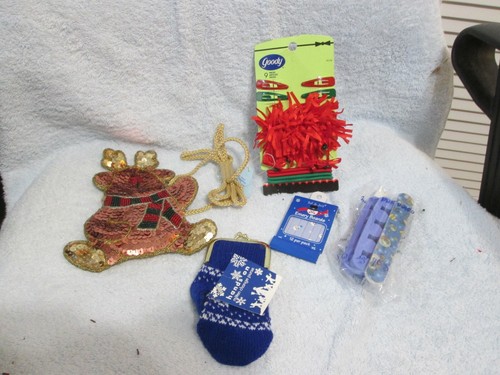 Assorted Girls Christmas Items, 2 Purses, Emery Boards, Toesies, Hair ...