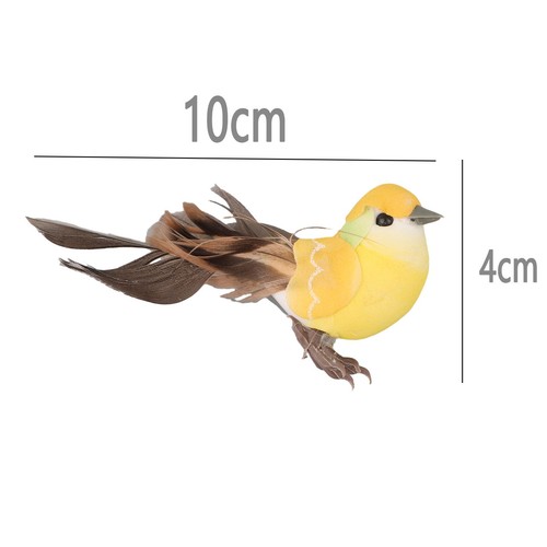 6Pcs Fake Artificial Parrot Feathers Bird Parakeet Garden Home Deco ...